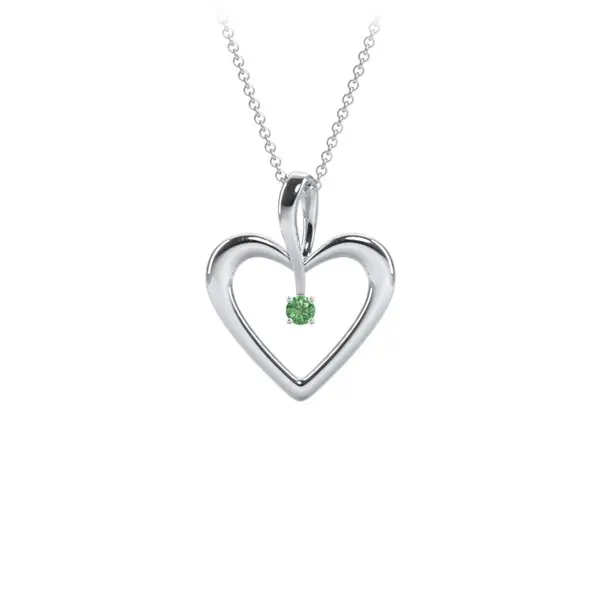 Jewlr Single Stone Heart Pendant