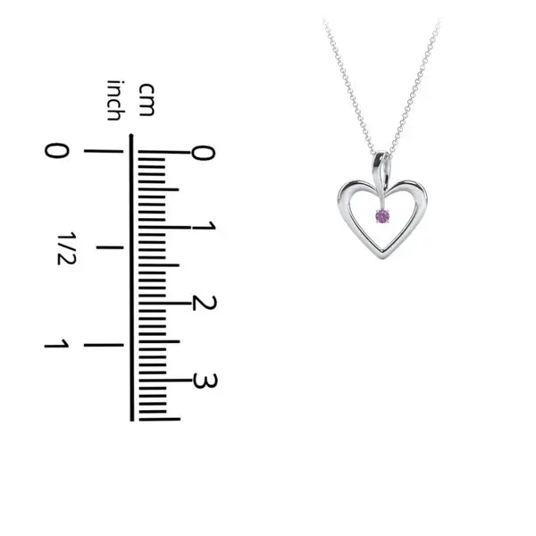 Jewlr Single Stone Heart Pendant