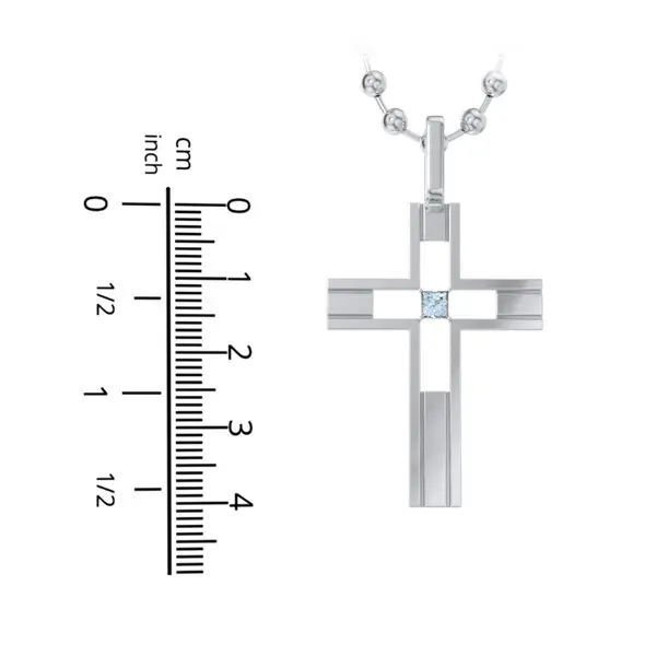 Jewlr Engravable Cut-out Silver Cross Pendant