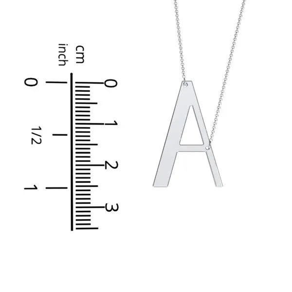 Jewlr Engravable Asymmetrical Initial Necklace A