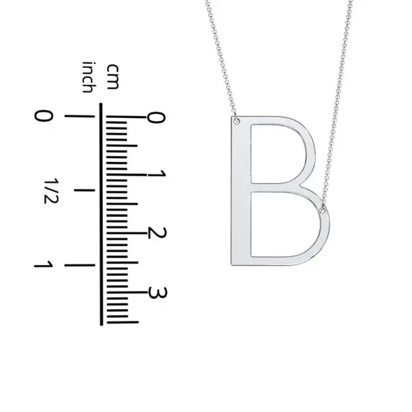 Jewlr Engravable Asymmetrical Initial Necklace B