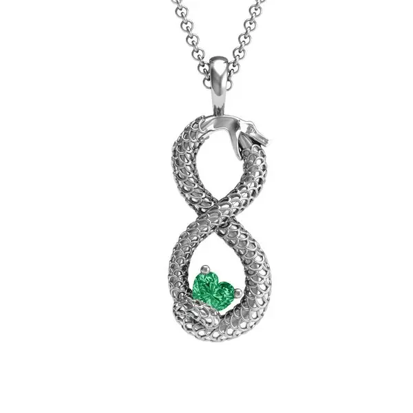 Jewlr Ouroboros Snake Infinity Pendant