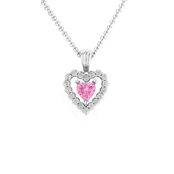 Jewlr Heart In Heart Halo Pendant