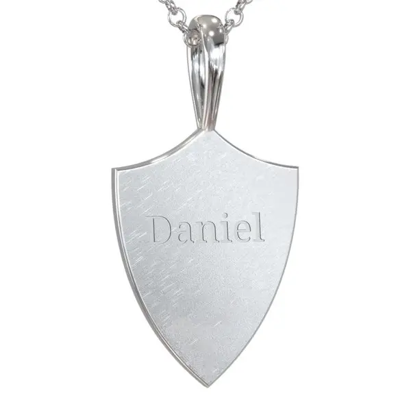 Jewlr Starburst Hero Shield Pendant With Gemstone