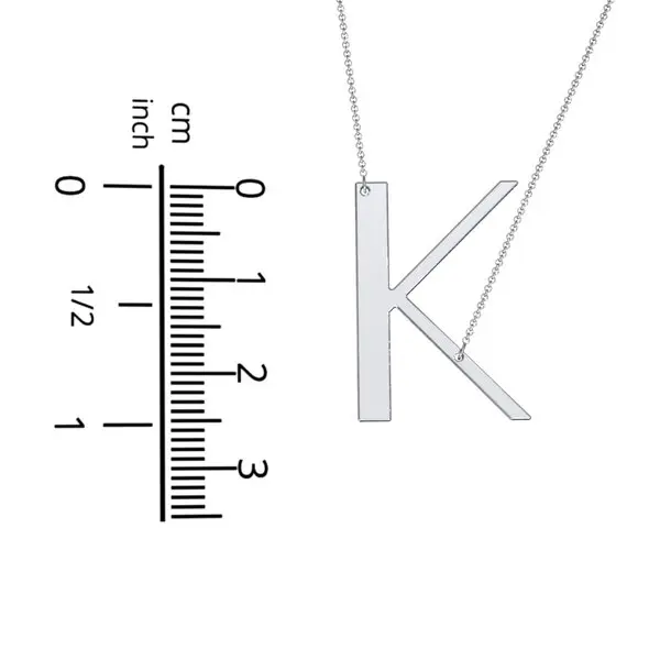 Jewlr Engravable Asymmetrical Initial Necklace K