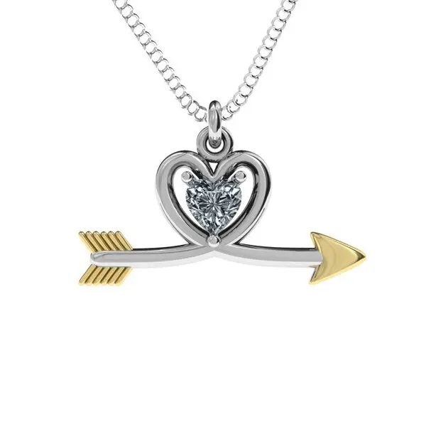 Jewlr Heart & Arrow Pendant