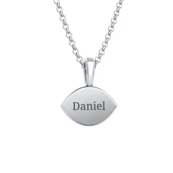 Jewlr Engravable Evil Eye Gemstone Necklace With Cold Enamel