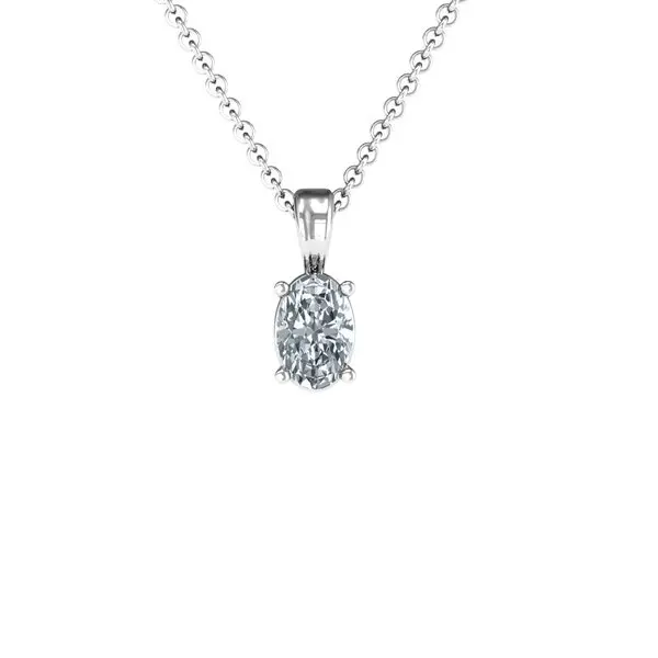 Jewlr Elegant Oval Stone Pendant