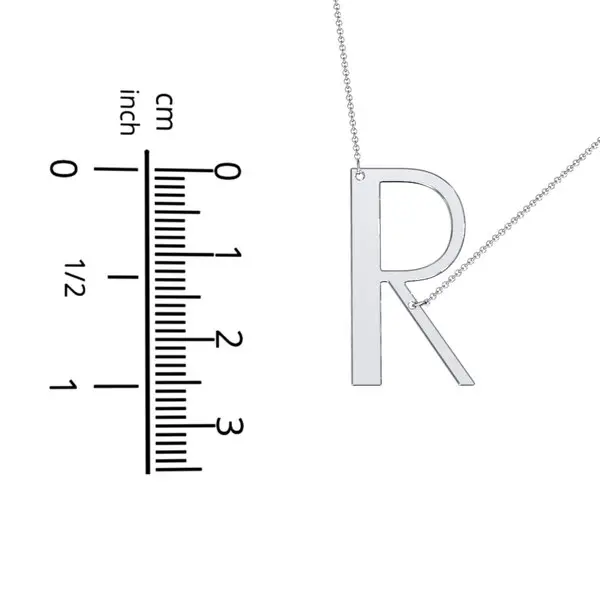 Jewlr Engravable Asymmetrical Initial Necklace R