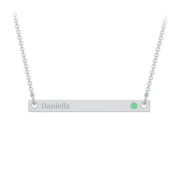 Jewlr Birthstone Name Bar Pendant