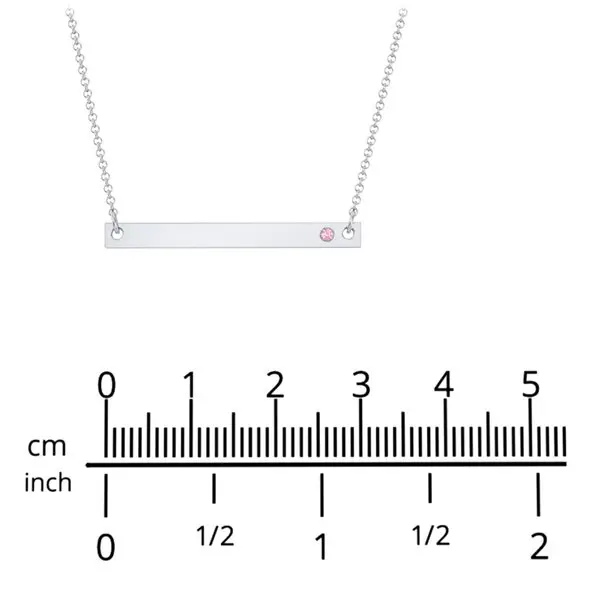 Jewlr Birthstone Name Bar Pendant