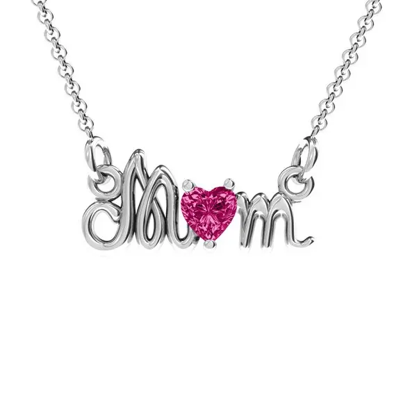 Jewlr Graceful Mom Heart Birthstone Pendant