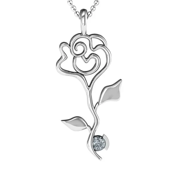 Jewlr Enchanted Rose Pendant