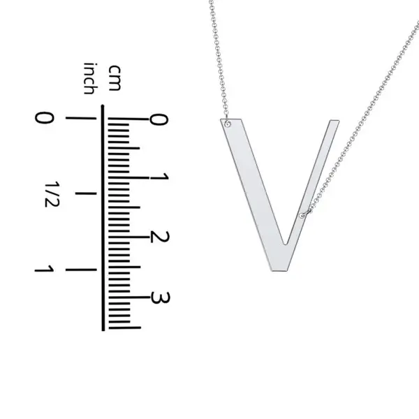 Jewlr Engravable Asymmetrical Initial Necklace V