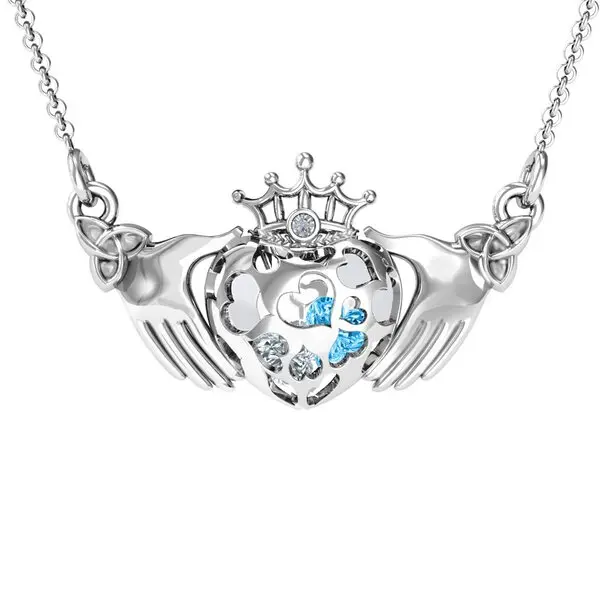 Jewlr Caged Hearts Claddagh Pendant