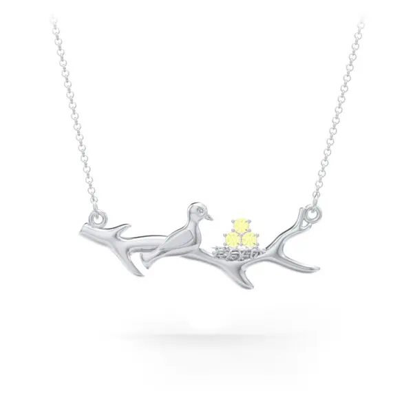 Jewlr Mother's Nest With 1-5 Stones Pendant
