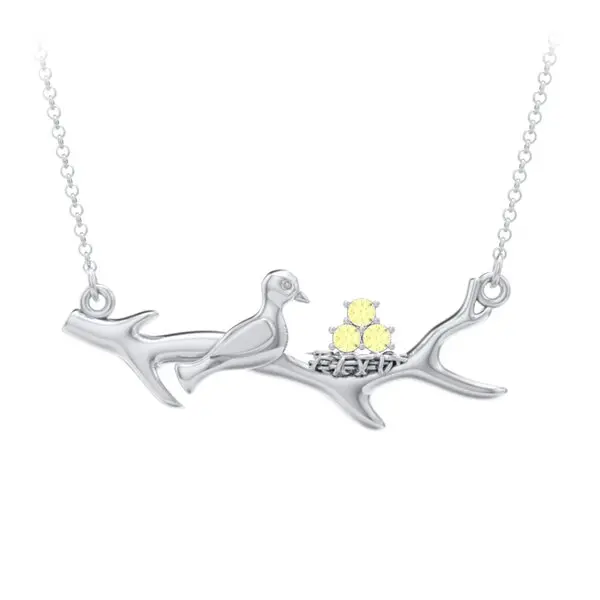 Jewlr Mother's Nest With 1-5 Stones Pendant