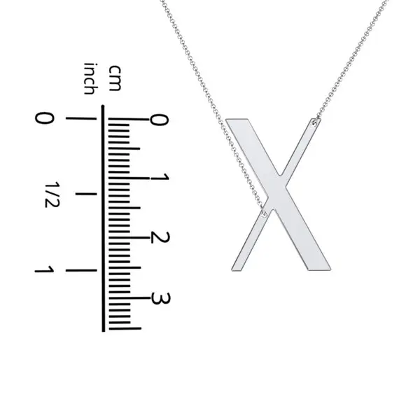 Jewlr Engravable Asymmetrical Initial Necklace X