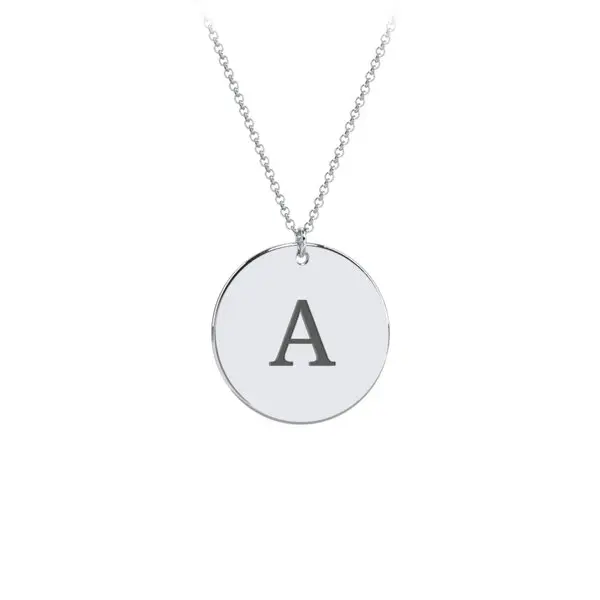 Jewlr Charmed Initial Disc Pendant