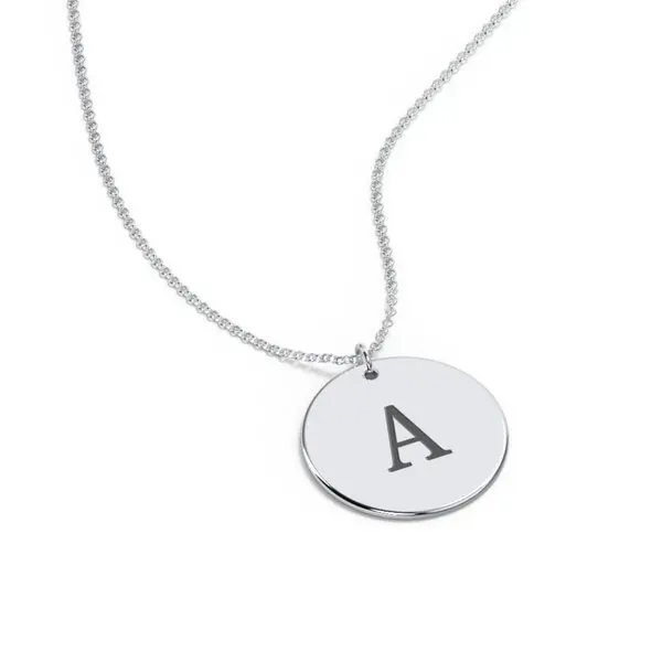 Jewlr Charmed Initial Disc Pendant