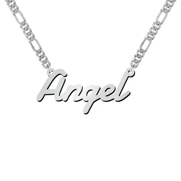 Jewlr Personalized Name Necklace With Figaro Chain