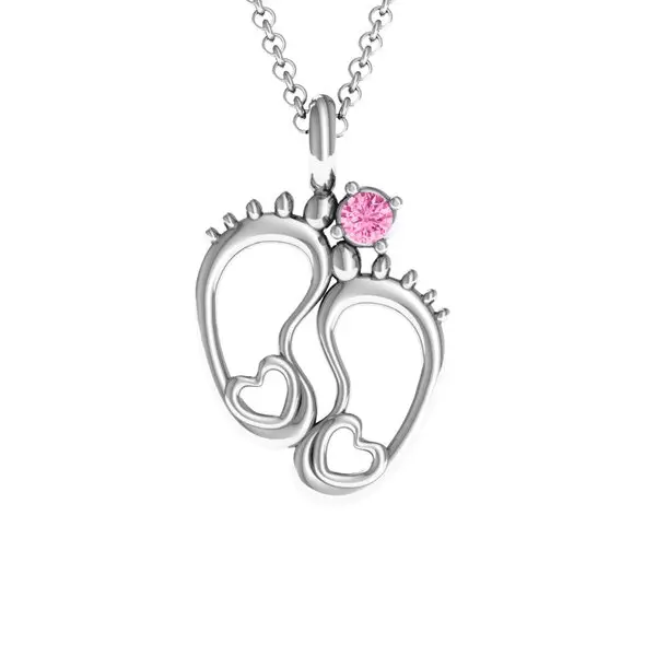 Jewlr Baby's Feet Personalized Pendant