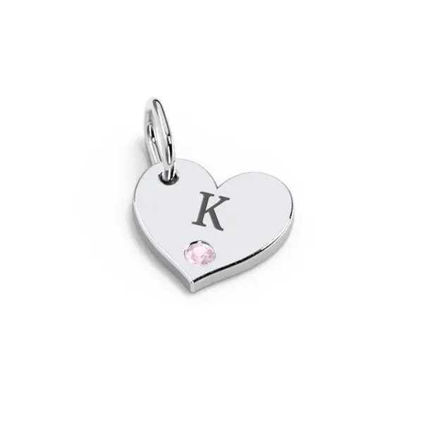 Jewlr Engravable Sideways Heart Charm