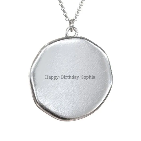Jewlr Engravable Sagittarius Zodiac Medallion Necklace