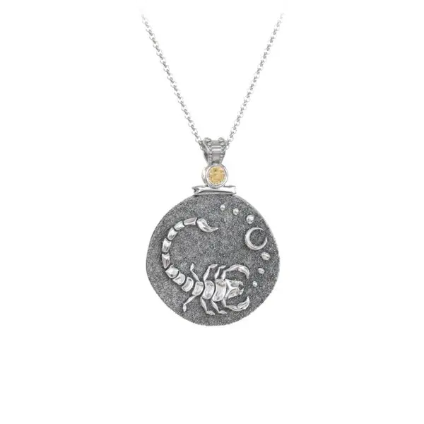 Jewlr Engravable Scorpio Zodiac Medallion With Accent