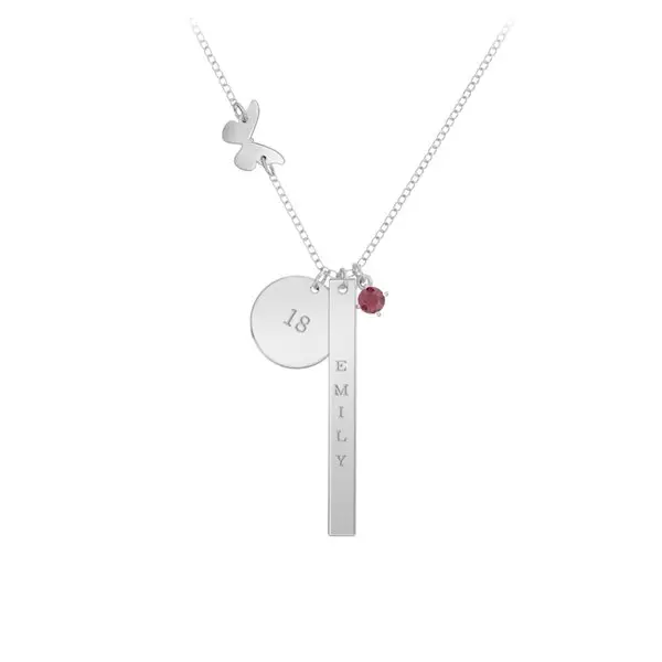 Jewlr Milestone Necklace With Butterfly Charm