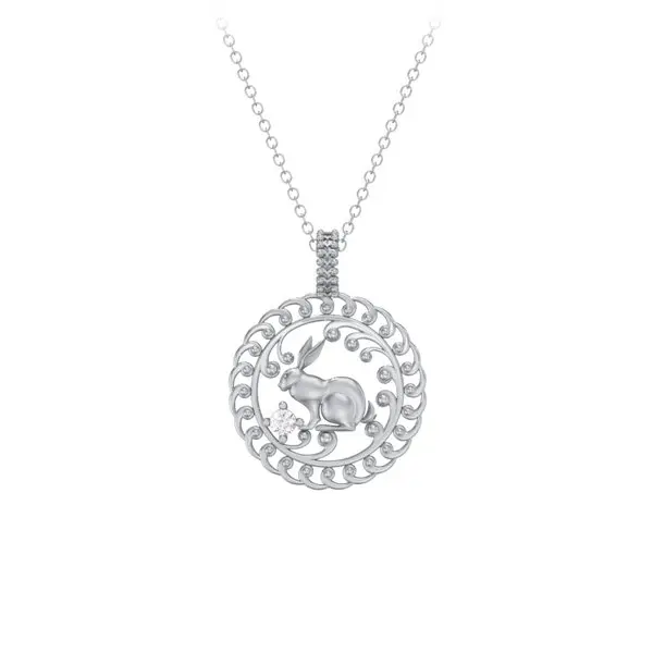 Jewlr Year Of The Rabbit Chinese Zodiac Medallion Necklace
