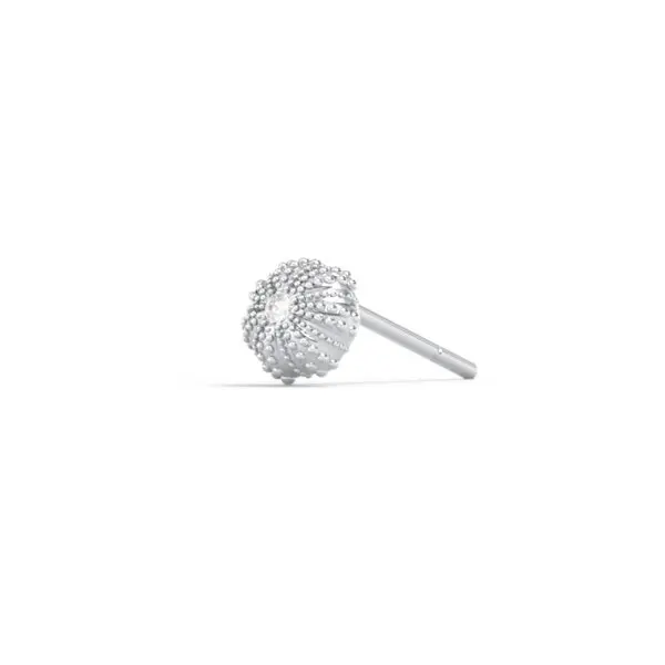 Jewlr Ocean Collection Single Stud With Accent Sea Urchin