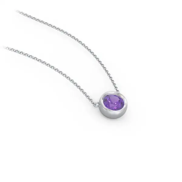 Jewlr Bezel Set 5mm Gemstone Pendant