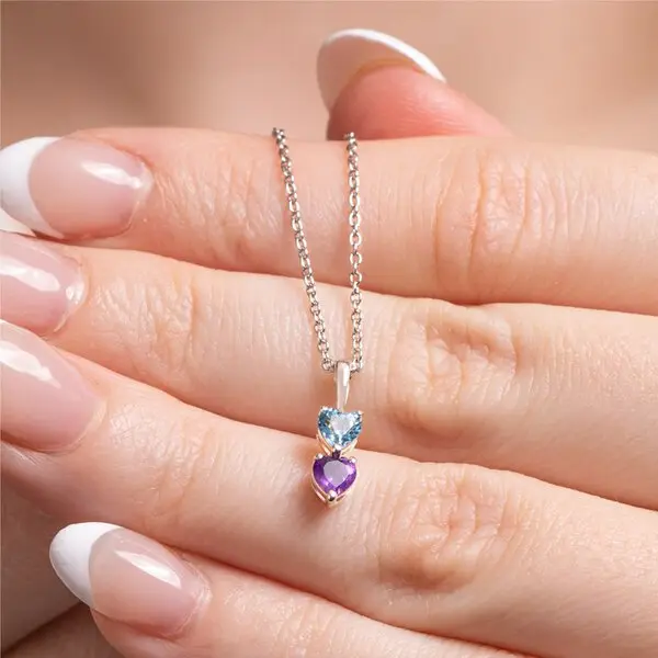 Jewlr Engravable Generations Stacking Hearts Pendant 1