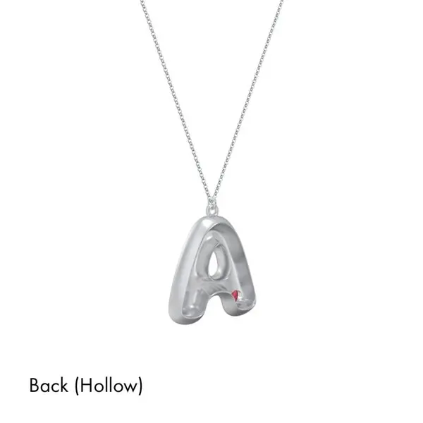 Jewlr Custom Bubble Initial Necklace With Birthstone