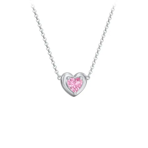 Jewlr Puffy Heart Pendant With 1 Birthstone
