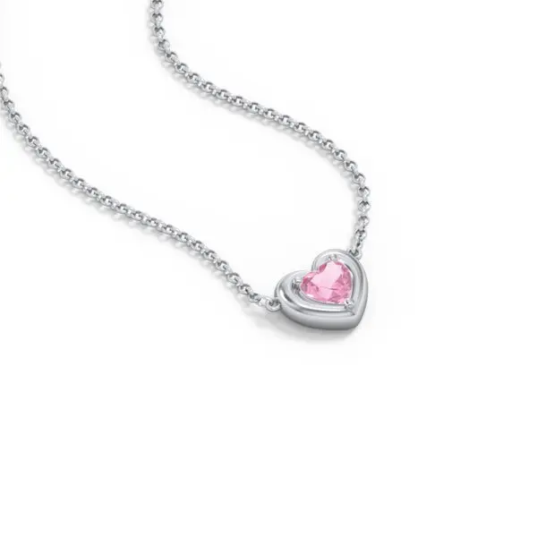 Jewlr Puffy Heart Pendant With 1 Birthstone
