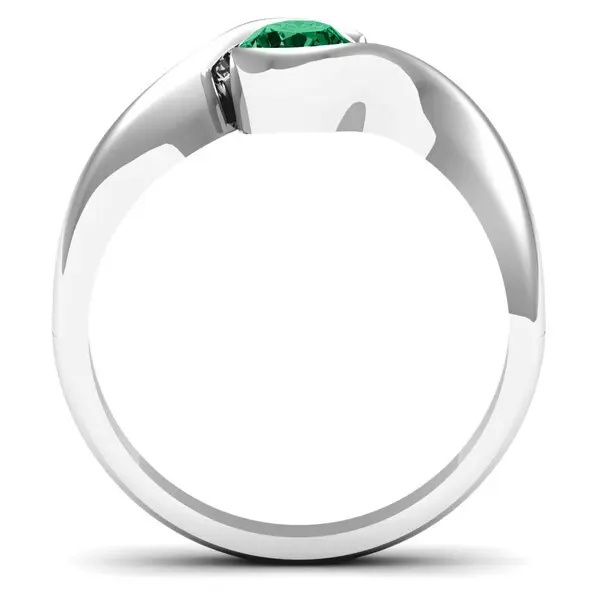 Jewlr Fancy Solitaire Swirl Ring