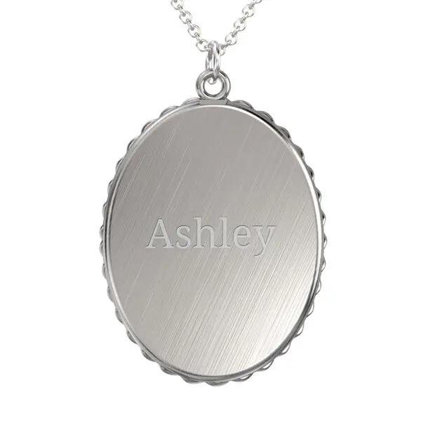 Jewlr Engravable North Star Medallion Necklace With Accent Stone