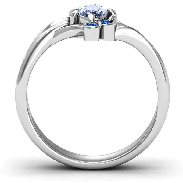 Jewlr Fancy Oval Asymmetrical Ring