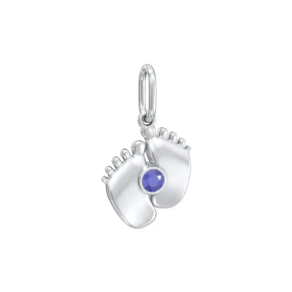 Jewlr Baby Feet Gemstone Charm