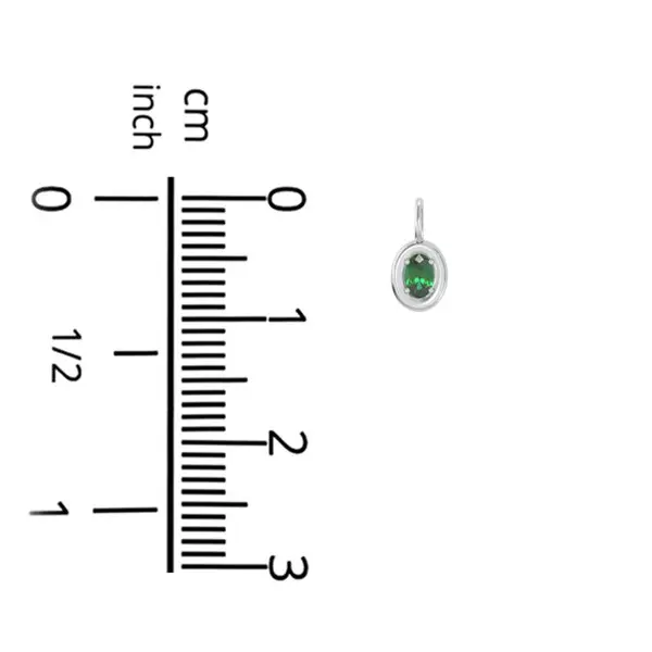 Jewlr Oval Frame Stone Charm With Back Initial