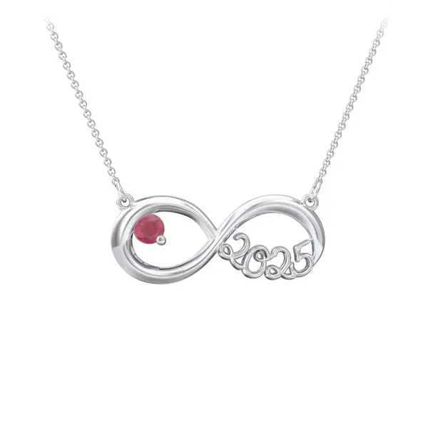 Jewlr 2025 Graduation Infinity Pendant With Gemstone