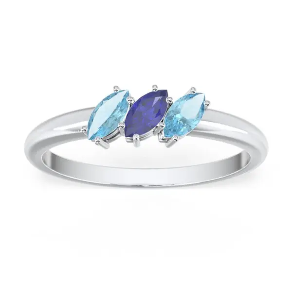 Jewlr Petit Marquise Trio Ring