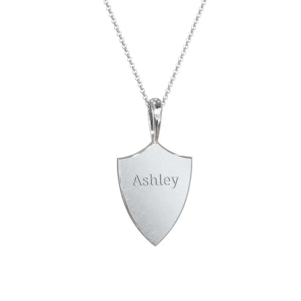 Jewlr Starburst Hero Shield Pendant With Gemstone