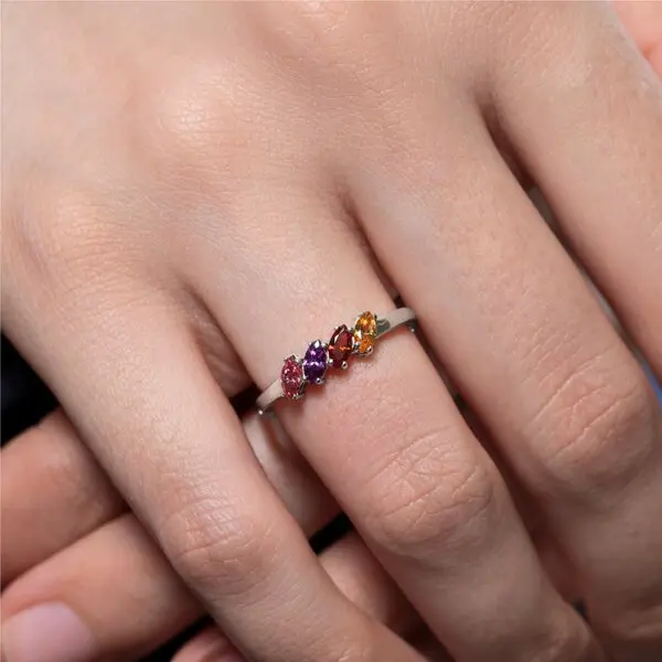 Jewlr 4 Stone Marquise Ring