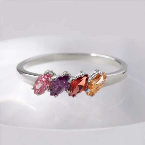 Jewlr 4 Stone Marquise Ring