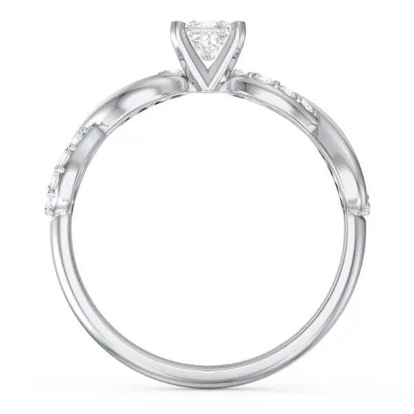 Jewlr 1/4 Ct. Princess Gemstone Infinity Engaget Ring With Accent Stones