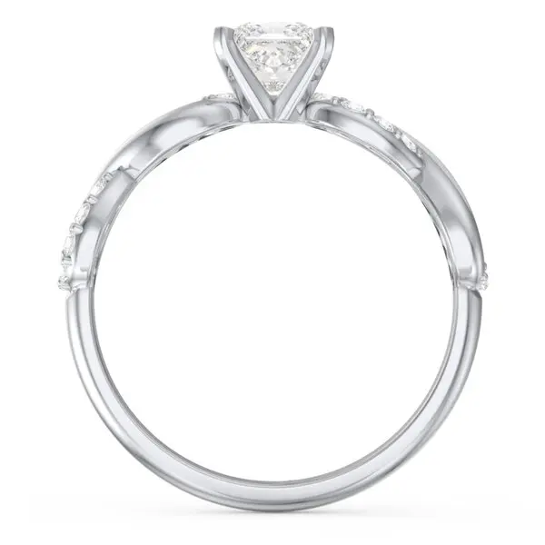 Jewlr 1/2 Ct. Princess Gemstone Infinity Engaget Ring With Accent Stones