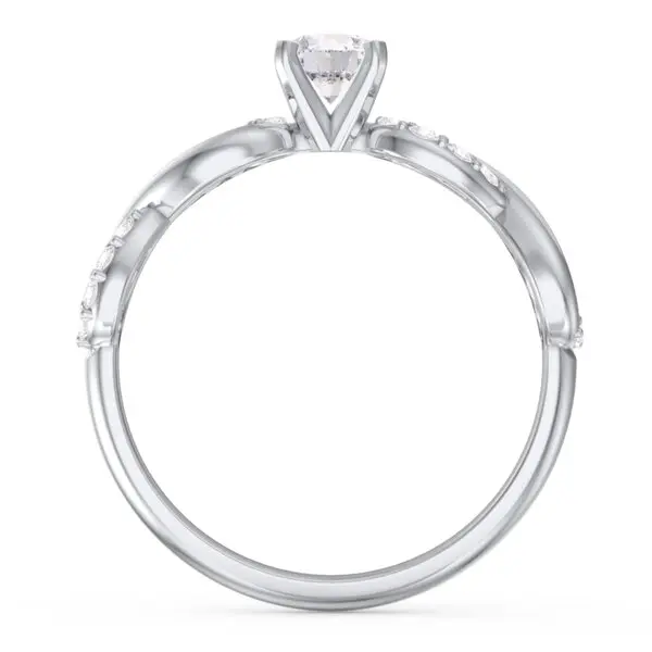 Jewlr 1/3 Ct. Round Gemstone Infinity Engaget Ring With Accent Stones